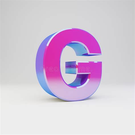 May Scula De G De La Letra 3D Fuente Multicolora Rendida Del Metal Con