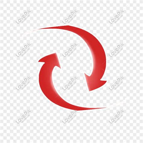 Red Rotating Arrow Rotation Pointing Arrows Arrow PNG Transparent