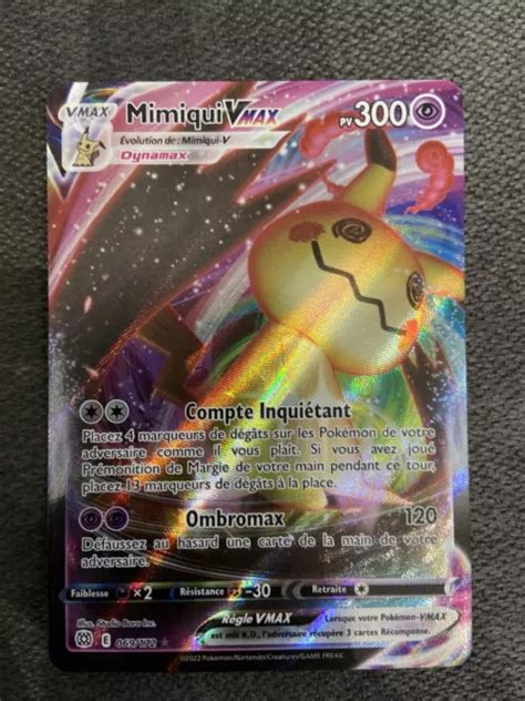 CARTE POKÉMON MIMIQUI Vmax 069 172 Stars Etincelantes FR Neuf EUR