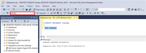 create database statement in sql