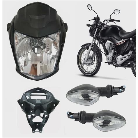 Frente Farol Completa Aranha Painel Jogo 2 Pisca Seta Lente Cristal