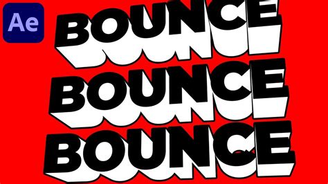3D Bounce Text Animation In After Effects After Effects Tutorial No