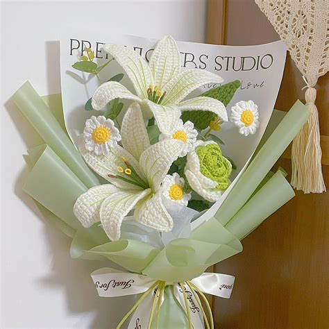 3 In 1 Flower Bouquet Pattern Bundle Crochet Color Change Rose Daisy