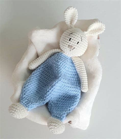Doudou Plat Lapin Crochet Doudou Lapinou Crochet Peluche Etsy France
