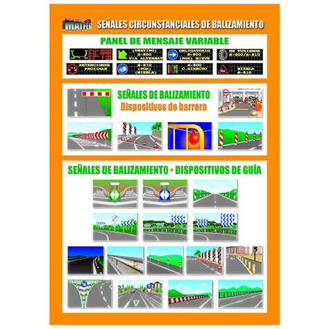 LÁMINA SEÑALES CIRCUNSTANCIALES Y DE BALIZAMIENTO Ediciones MATFER