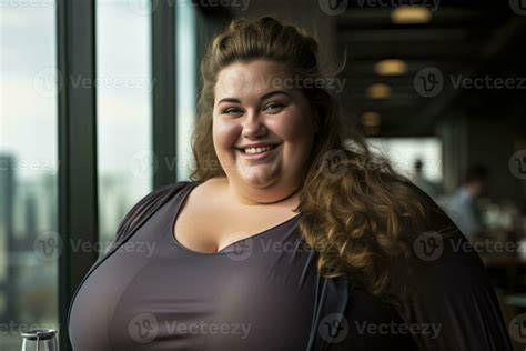 A Woman With Big Boobs Standing In Front Of A Window Generative Ai