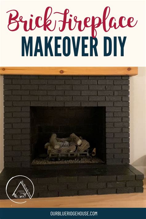 Our Brick Fireplace Makeover Diy Ideas Our Blue Ridge House