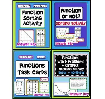 This Bundle Includes Activities Covering Functions A Sorting