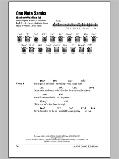 One Note Samba Samba De Uma Nota So Sheet Music Direct