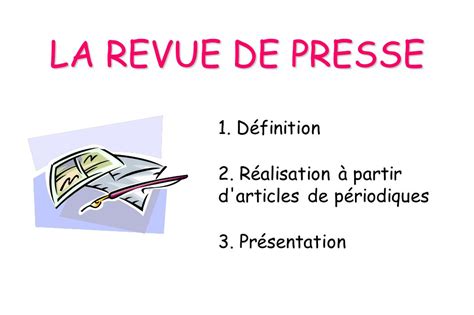 comment faire une revue de presse écrite