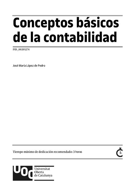 1 Conceptos básicos de contabilidad Conceptos básicos de la