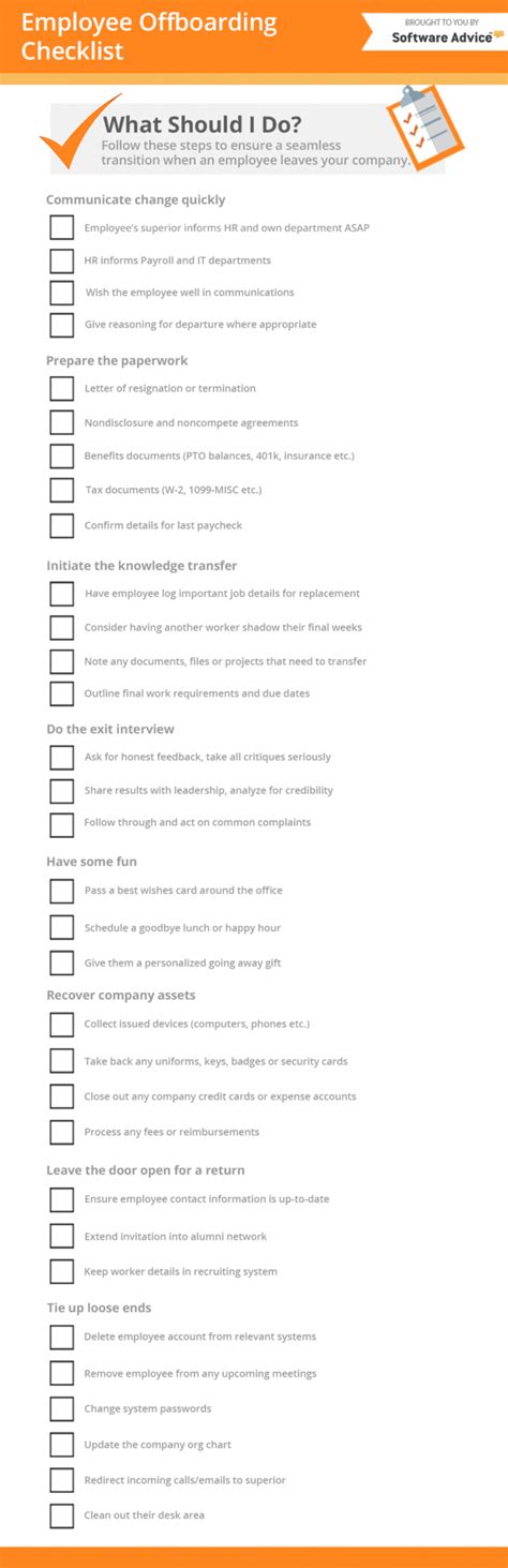 Free Employee Offboarding Checklist A Guide To Graceful Exits Work