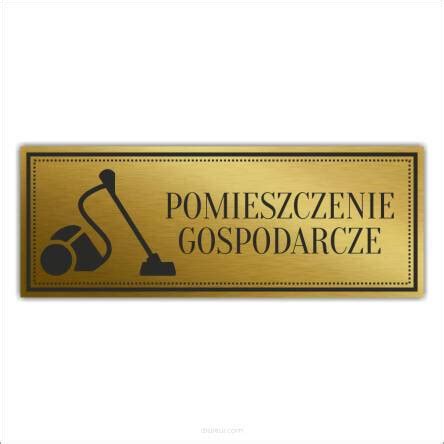 Tabliczka Z Ota Srebrna Na Drzwi Pomieszczenie Gospodarcze Piktogram