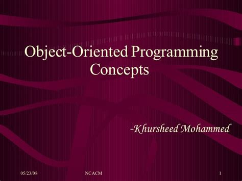 object oriented programming concepts
