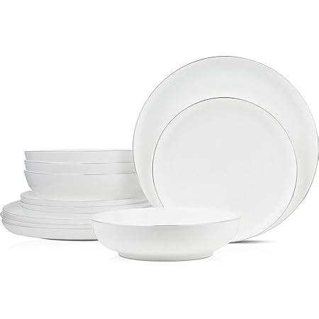 Amazon Stone Lain Bone China Basket Weave Embossed Round Piece