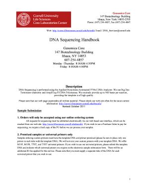 Fillable Online Biotech Cornell Genomics Core Fax Email Print PdfFiller