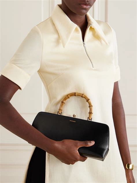 JIL SANDER Goji Bamboo Leather Tote 2024