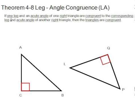 Right Triangle Congruence Theorems YouTube