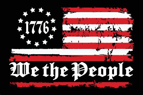 We The People American Flag Design Vector Art At Vecteezy
