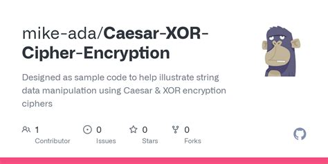 GitHub Mike Ada Caesar XOR Cipher Encryption Designed As Sample Code