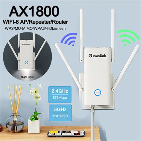 Wavlink AX1800 WiFi 6 Mesh Range Extender Internet Booster Dual Band