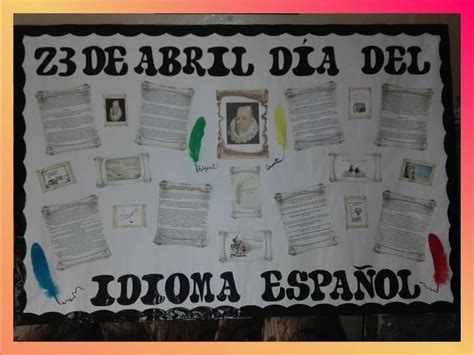 Mural día del idioma español Dia del idioma español Mural