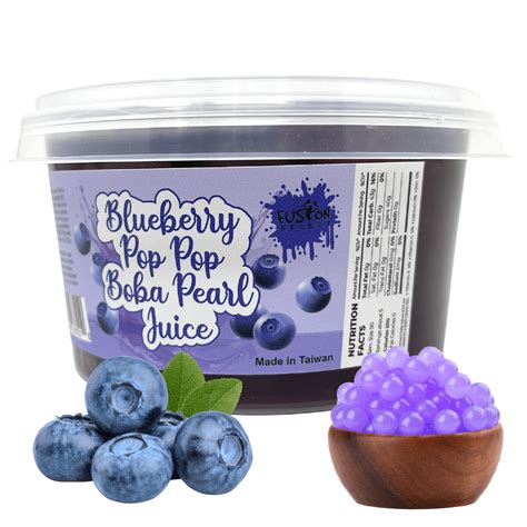 Fusion Select Flavored Bursting Boba Blueberry Popping Pearls For