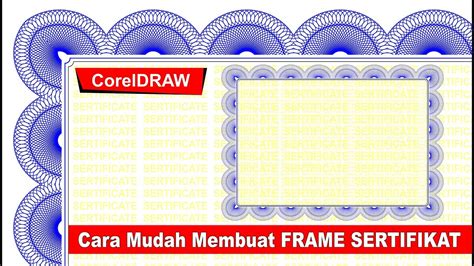 Detail Bingkai Sertifikat Cdr Koleksi Nomer