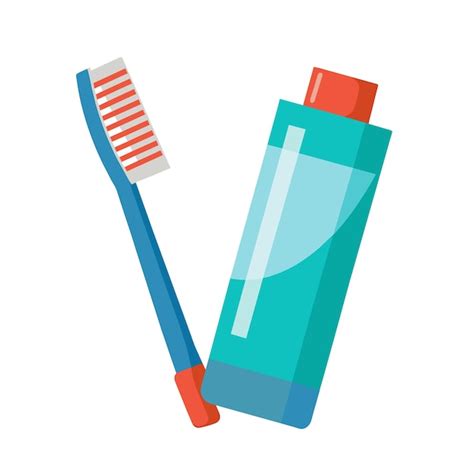 Premium Vector Toothbrush And Toothpaste Cartoon Style On White