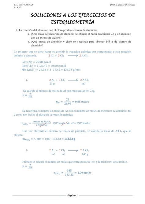 PDF SOLUCIONES A LOS EJERCICIOS DE ESTEQUIOMETRÍA 2020 4 27 7