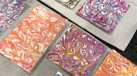 How To Marble Paper With Shaving Cream Craft Paint Marble Paper