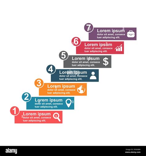 Infographic Business Concept Design With Icons And 7 Steps Simple