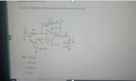 Solved For The Amplifier Shown Below Determine The Inp