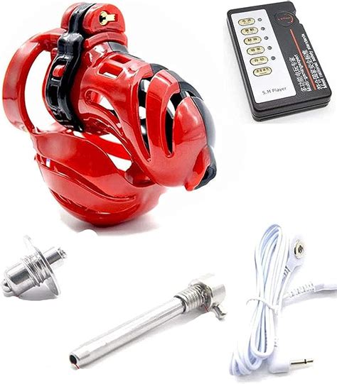 Hrekssi E stim Sex Set Keuschheitskäfig Peniskäfig Stimulator