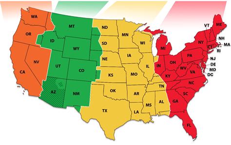 Map Of Usa Time Zones Showing States