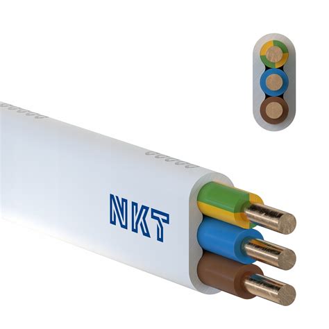Przewód instalacyjny płaski YDYp żo 3x1 5 miedziany kabel 450 750V 1m