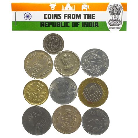 10 Different Indian Coins Old Currency From India Paise Etsy