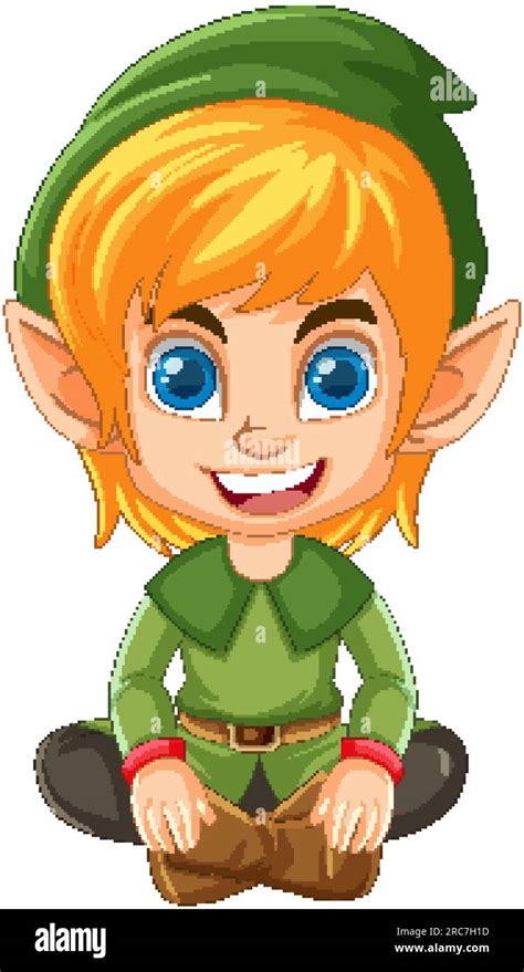 Cute Elf Cartoon Character Isolated Illustration Stock Vector Image And Art Alamy