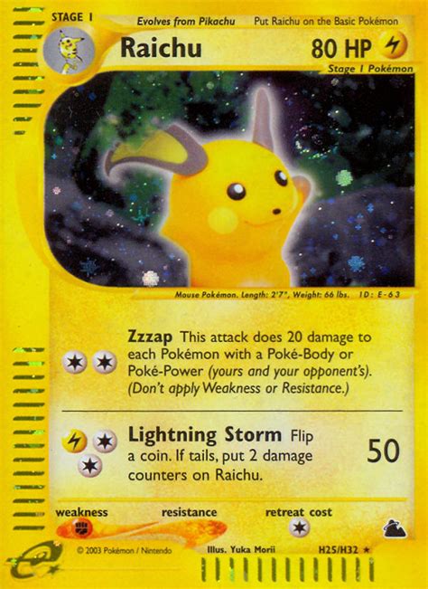Raichu H25 H32 Wert Bild Künstler Seltenheit Pokemonkarte de