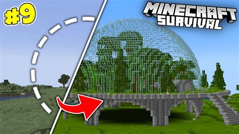 HUGE Storage Room BIO DOME In Minecraft Survival 9 YouTube