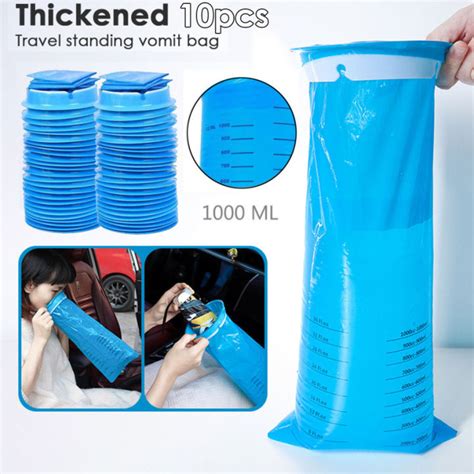 10 Pack Emesis Bag Disposable Vomit Bags Aircraft Car Sickness Bag