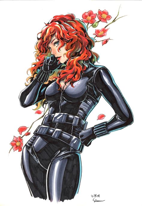Black Widow In Johnny M S Marvel Comic Art Gallery Room