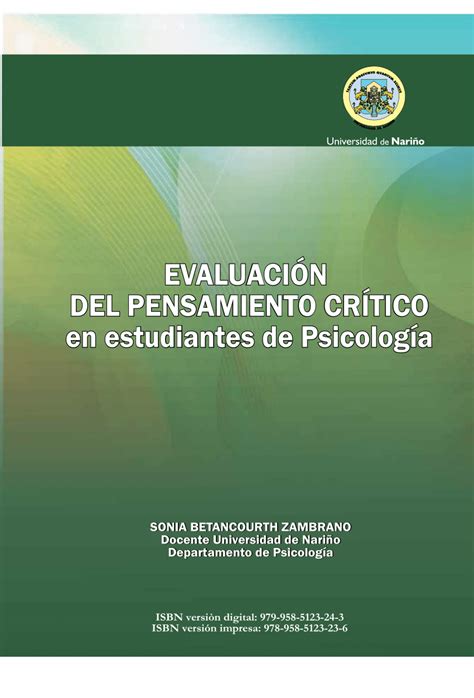PDF Evaluación del pensamiento crítico en estudiantes de Psicología