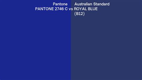 Pantone 2746 C Vs Australian Standard ROYAL BLUE B12 Side By Side