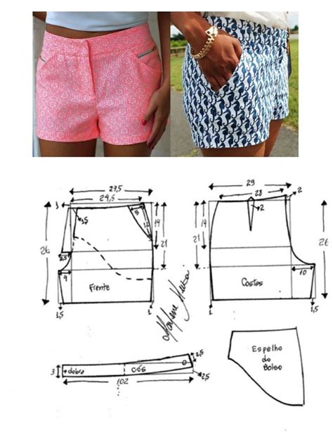 Short Feminino Molde Ver E Fazer