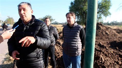 El intendente Nediani visitó las obras de mantenimiento de desagües