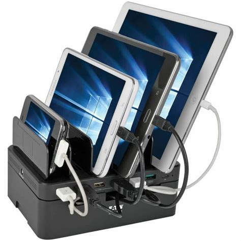Tripp Lite 7 Port USB Charging Station With Quick Charge 3 0 USB C Port
