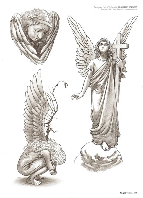 230 Desenhos Tatuagens De Anjos Leles Tattoo
