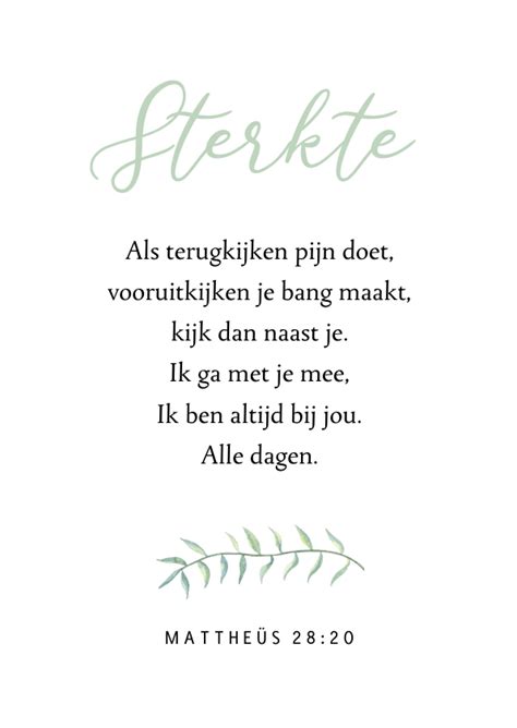 Sterkte Kaartje Bijbeltekst Sterkte Kaarten Kaartje2go