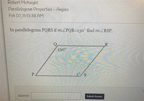 In Parallelogram PQRS If M Angle PQR 1 CameraMath